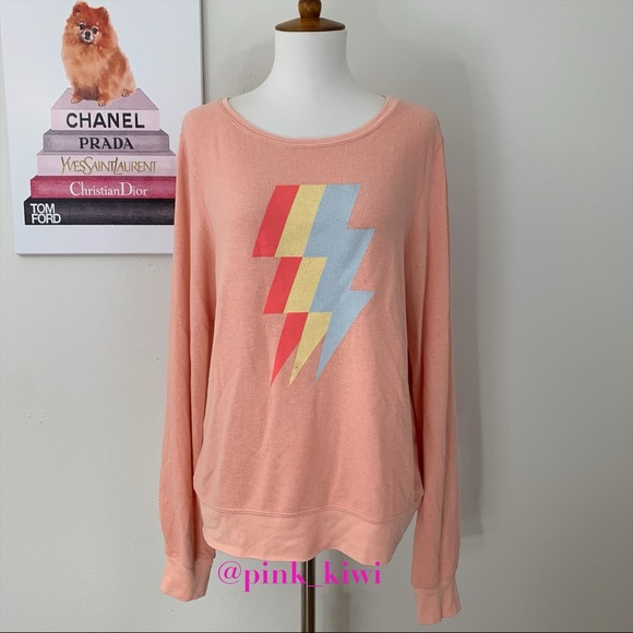 Wildfox | Tops | Wildfox Tri Bolt Baggy Beach Jumper | Poshmark
